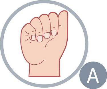 sign language letter a - Classroom Clip Art