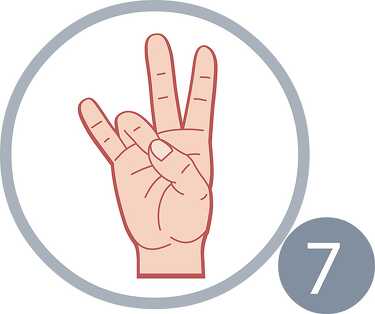 sign language number 7 - Classroom Clip Art