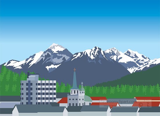 sitka-down-town-alaska-clipart - Classroom Clip Art
