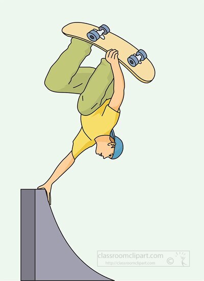 skateboarding-on-ramp-clipart - Classroom Clip Art