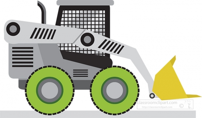 skid steer construction and machinary gray color - Classroom Clip Art