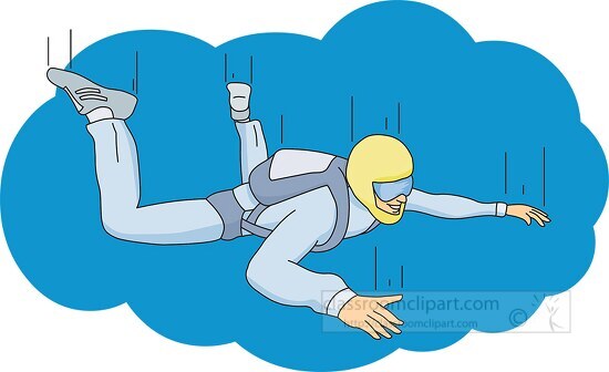 skydiver in freefall clipart - Classroom Clip Art