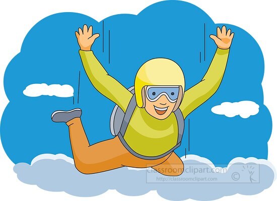 skydiving through the atmosphere clipart - Classroom Clip Art