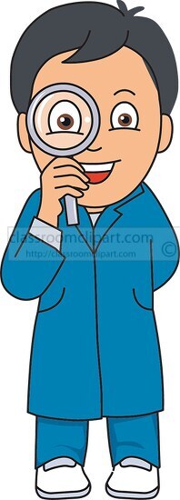 sleuth with magnifying glass - Classroom Clip Art