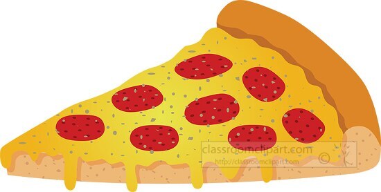 slice pepperoni cheese pizza clipart - Classroom Clip Art