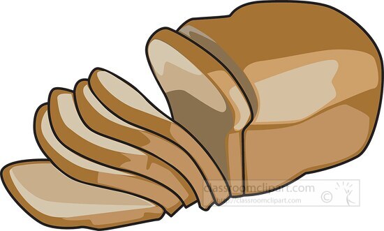 sliced bread side view - Classroom Clipart