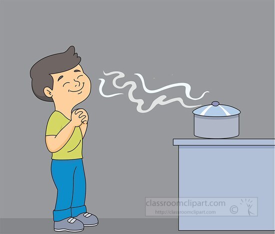 smelling tasty food clipart - Classroom Clip Art