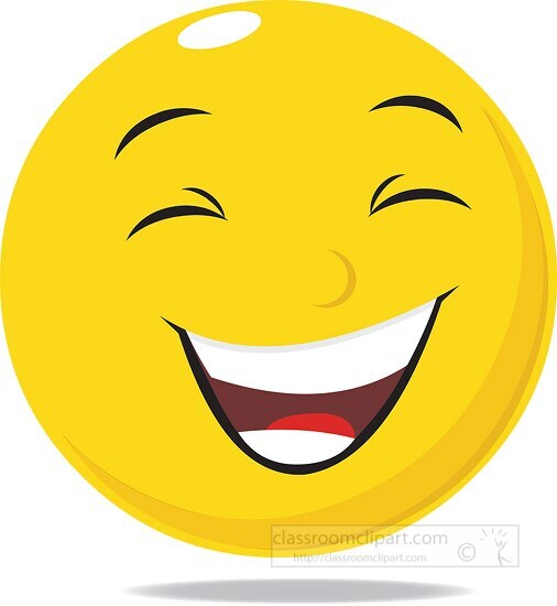 smiley face character laughing expression clipart - Classroom Clip Art