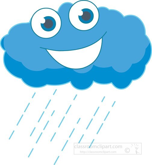 Weather Clipart - smiling rain cloud 1231 - Classroom Clipart