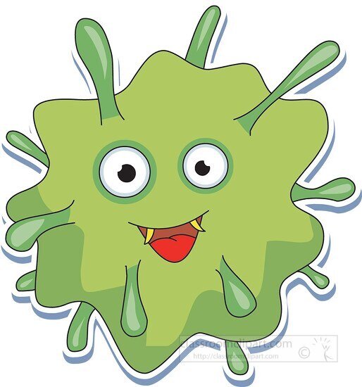 smiling virus cartoon - Classroom Clip Art