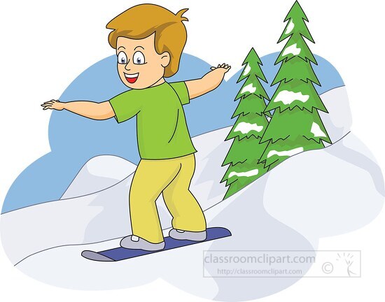 snowboarding winter sport 1129 01 - Classroom Clip Art