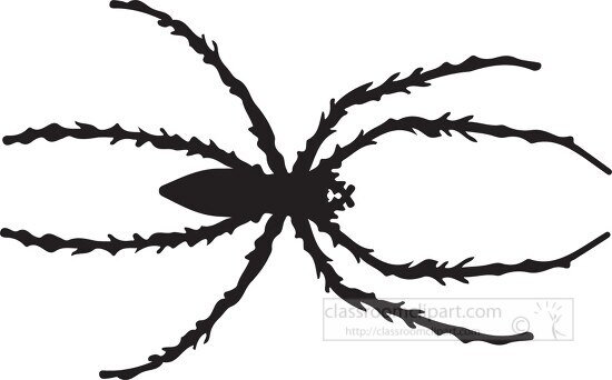 spider top view silhouette clipart 8 - Classroom Clip Art