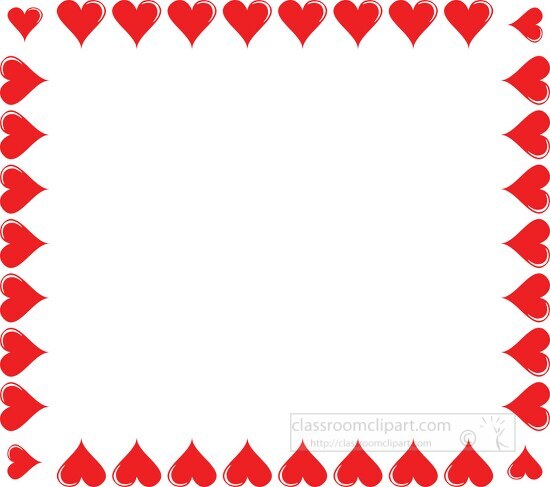 square heart_border clipart - Classroom Clipart
