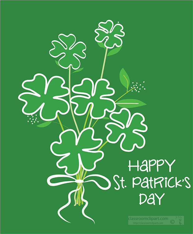 st patricks day three leaf clover clipart 211 - Classroom Clip Art