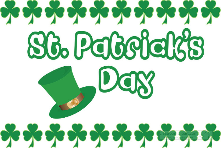 st patricks day hat clover clipart - Classroom Clip Art