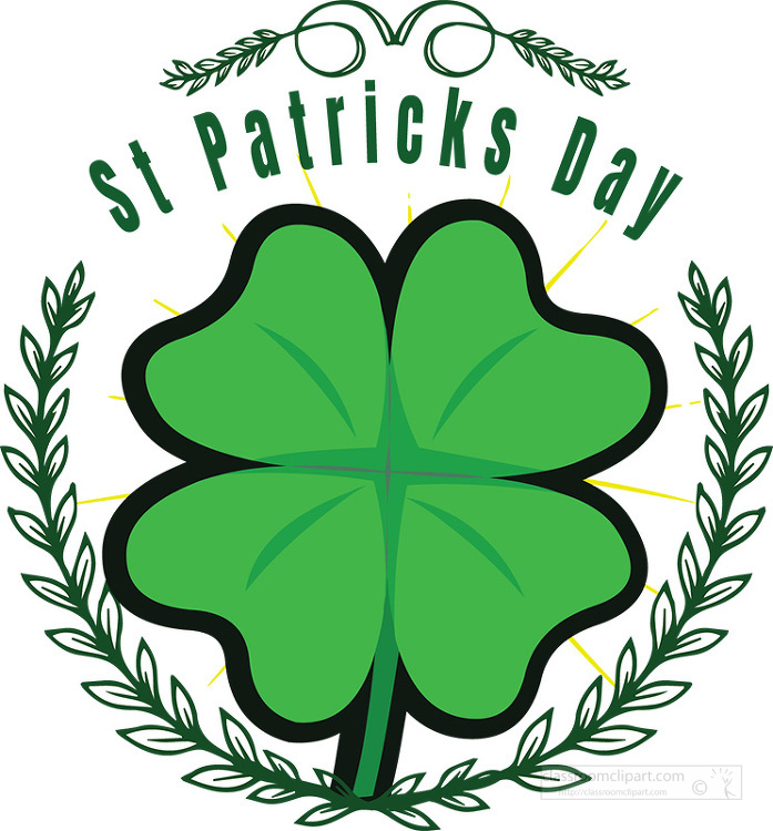 st patricks day three leaf clover clipart 211 - Classroom Clip Art