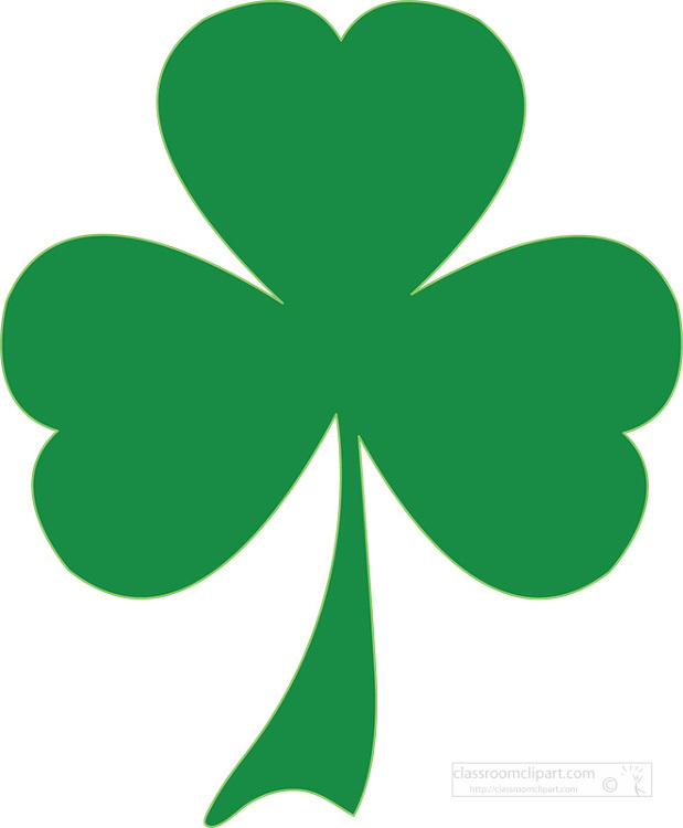 st patricks day three leaf clover clipart 211 - Classroom Clip Art