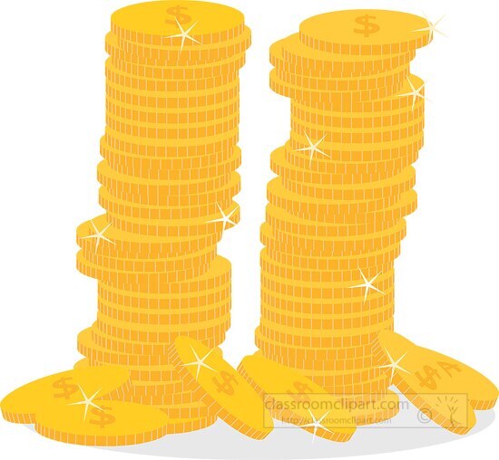 stack of coins clipart 1 - Classroom Clip Art