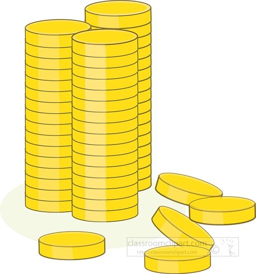 stack of gold coin clipart - Classroom Clip Art