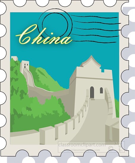 Travel Clipart-stamp_china