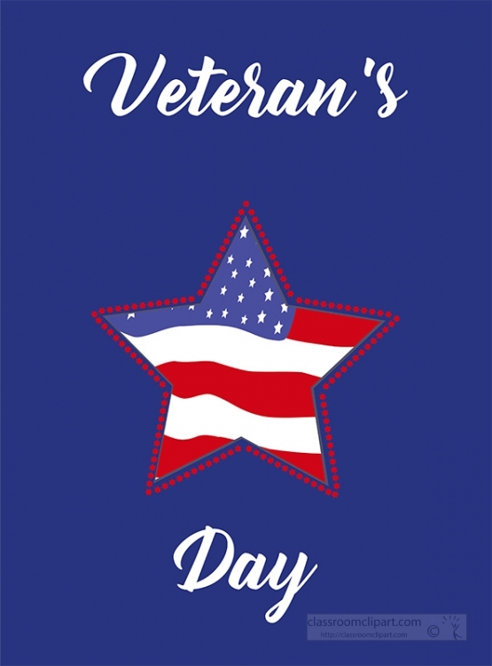 star with flag veterans day clipart - Classroom Clip Art