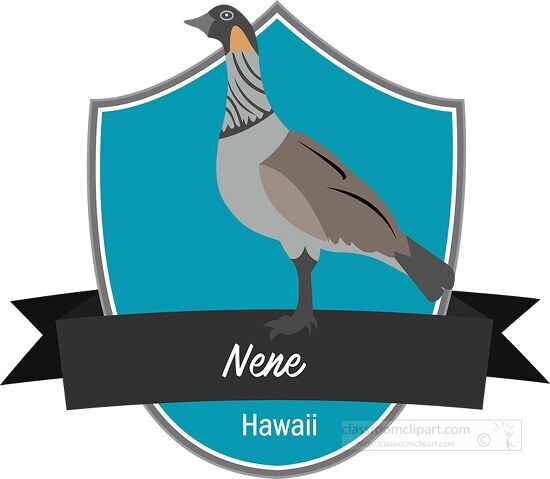 state bird of hawaii the nene clipart - Classroom Clip Art