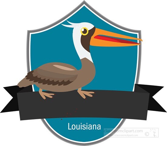 state bird of louisiana brown pelican clipart - Classroom Clipart