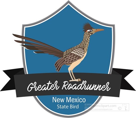 Free state bird of new mexico the roadrunner clipart - Classroom Clipart