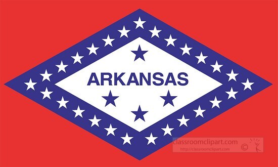 State of Arkansas flag - Classroom Clip Art