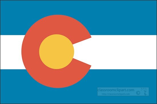 State of Colorado flag - Classroom Clip Art