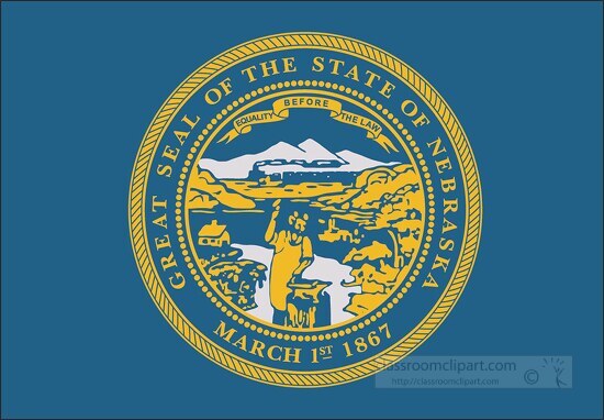 State of Nebraska flag - Classroom Clip Art