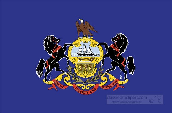 State of Pennsylvania flag - Classroom Clip Art