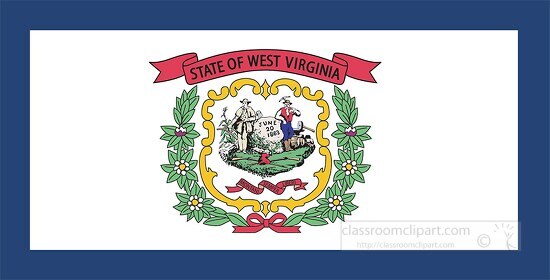 State of West Virginia flag - Classroom Clip Art