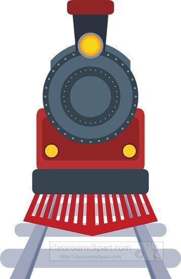 steam locomotive train front look clipart - Classroom Clip Art