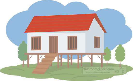 stilt house clipart 135 - Classroom Clip Art