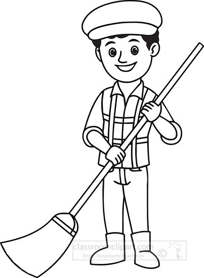 street sweeper black outline clipart