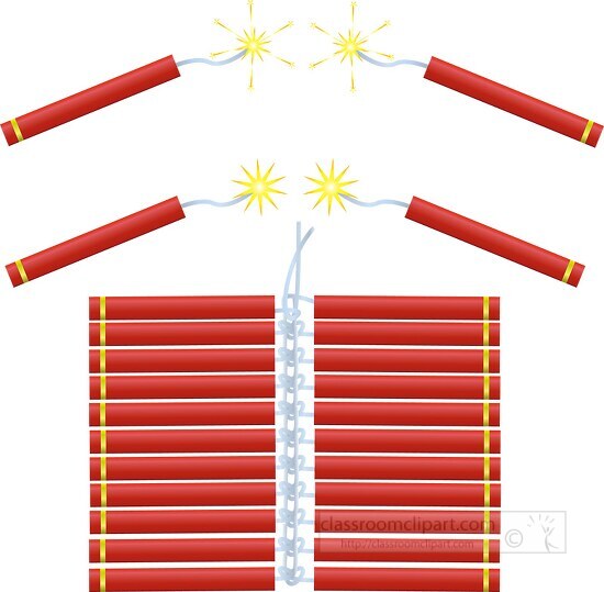strings red fire crackers clipart 01 - Classroom Clip Art