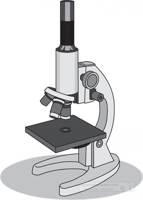 student compund microscope gray 220 - Classroom Clip Art