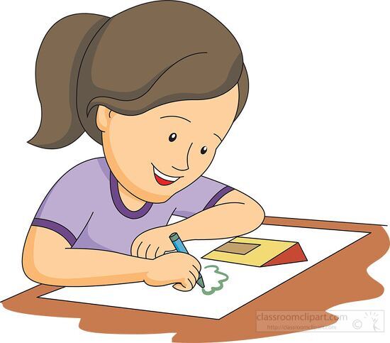 student drawing clipart - Classroom Clip Art