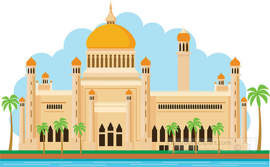 sultan omar ali saifuddin mosque brunei clipart - Classroom Clip Art