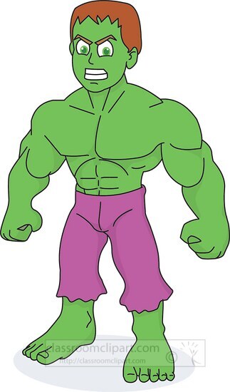 super hero green 1028 - Classroom Clip Art