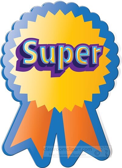 super work motivational award sticker - Classroom Clip Art
