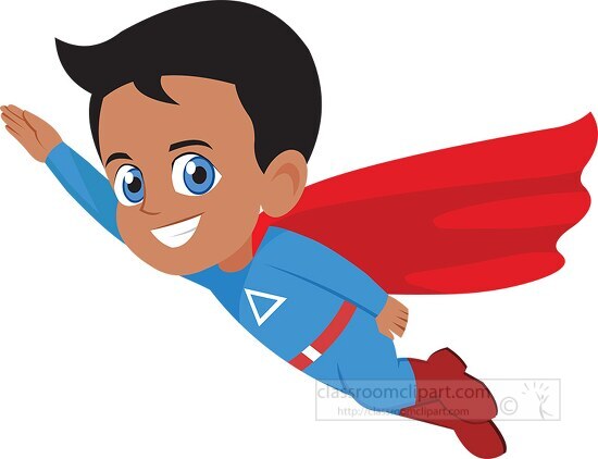 superboy flying up clipart - Classroom Clip Art