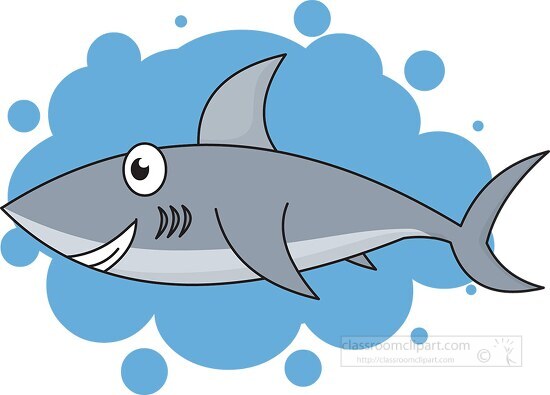 swimming shark - Classroom Clipart