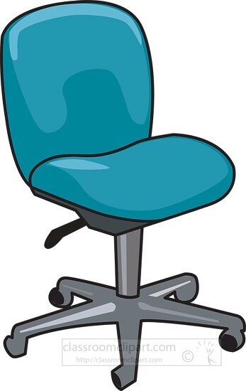swivel armless desk chair - Classroom Clip Art