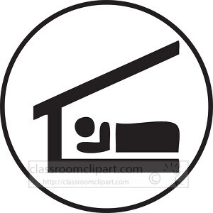 Symbols Clipart - symbol accommodations sleeping shelter 01 - Classroom ...