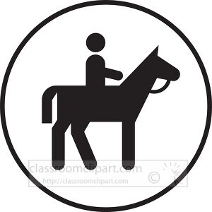 symbol horseback riding - Classroom Clip Art