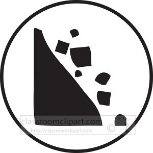symbol misc falling rocks - Classroom Clipart