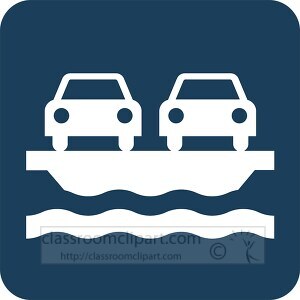 symbols services vehicle ferry color - Classroom Clip Art