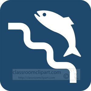 symbols water fish ladder color - Classroom Clip Art